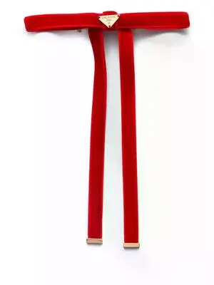 Prada Velvet Hair Clip - Red