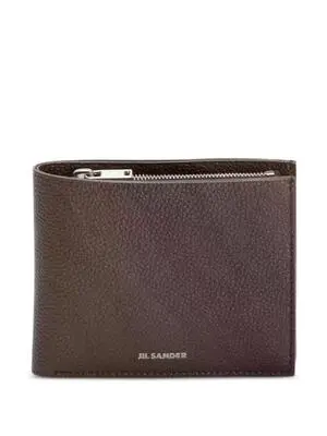 JIL SANDER Grained Embossed Logo Wallet