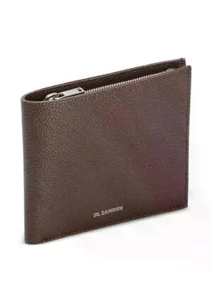 JIL SANDER Grained Embossed Logo Wallet