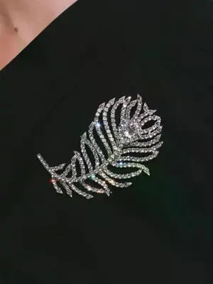 JENNIFER BEHR Crystal Pluma Brooch