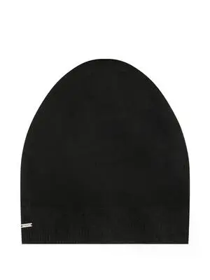 Saint Laurent Ribbed Beanie Hat - Black