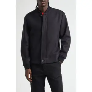 Sunspel Boiled Wool Blend Jersey Bomber Jacket