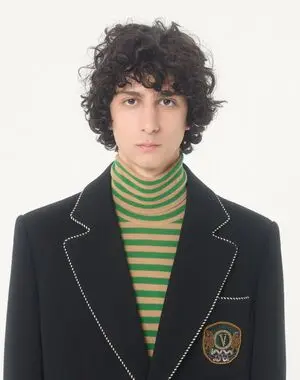 Valentino Garavani Single-breasted Wool Jacket With Embroidered Patch