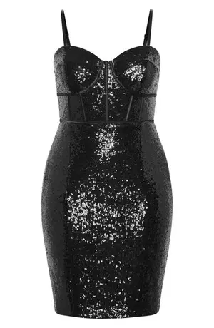 City Chic Lia Sequin Mini Dress