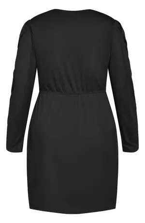 City Chic Freya Iris Faux-wrap Dress