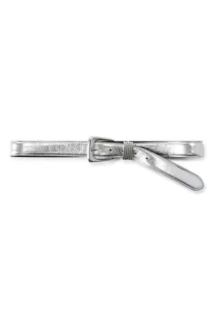 Veronica Beard Arch Metallic Leather Belt
