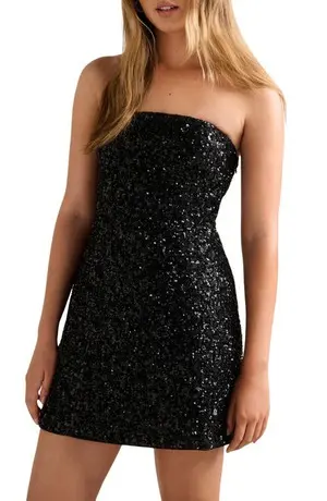 EVER NEW Elysia Sequin Strapless Mini Dress