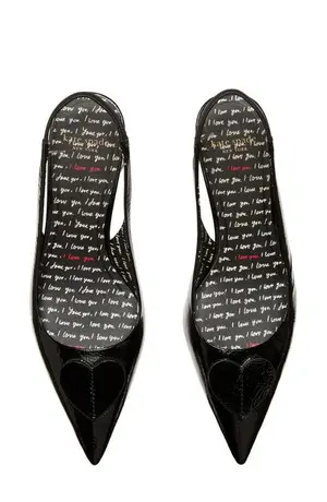 Kate Spade New York Lover Crinkle Patent Leather Slingback Pumps - Black