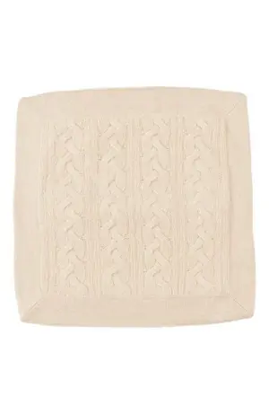 GOBI MONGOLIAN CASHMERE Knitted Pillow Cover - Beige