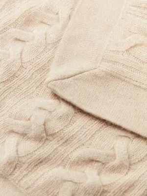 Gobi Cashmere Knitted Pillow Cover - Beige