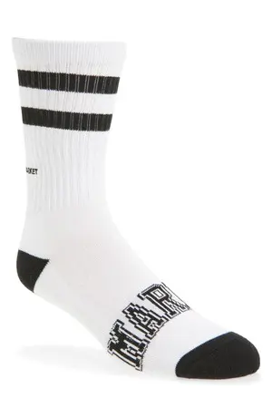 MARKET Core Stripe Cotton Blend Crew Socks