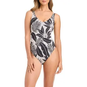 BLEU BY ROD BEATTIE Lace-up Back One-piece Swimsuit - Black