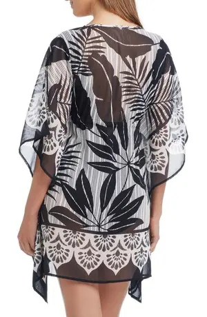 BLEU BY ROD BEATTIE Chiffon Cover-up Caftan - Black