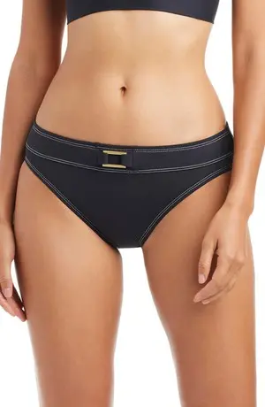 BLEU BY ROD BEATTIE Buckle Hipster Bikini Bottoms - Black
