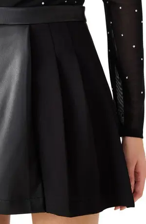 Steve Madden Arielly Faux Leather Mini Skirt