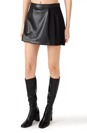 Steve Madden Arielly Faux Leather Mini Skirt