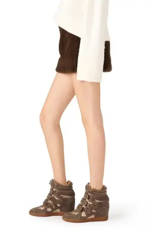 Steve Madden Aviva Faux Fur Mini Skirt