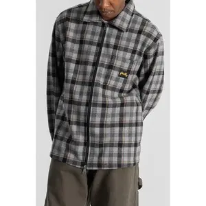 STAN RAY Plaid Zip Shirt - Charcoal Plaid