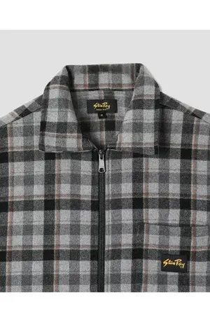 STAN RAY Plaid Zip Shirt - Charcoal Plaid
