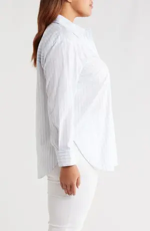 Anne Klein Stripe Woven Shirt