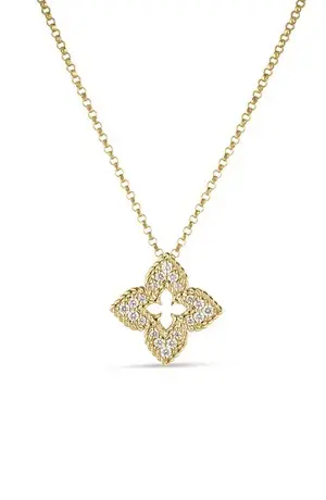 Roberto Coin Venetian Princess Diamond Pendant Necklace - Yellow Gold