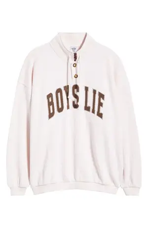 BOYS LIE Smoke & Mirrors Crewneck Henley Pullover