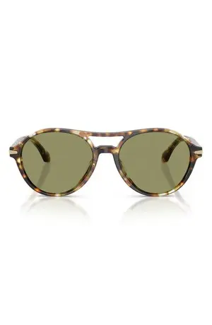 Giorgio Armani 55mm Round Sunglasses - Yellow Havana