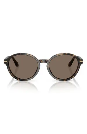 Giorgio Armani 53mm Oval Sunglasses - Brown