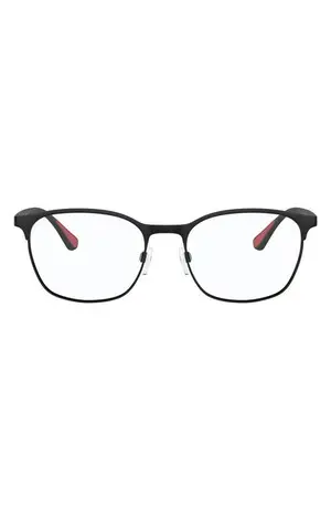 Emporio Armani 54mm Oval Optical Glasses - Matte Black/demo Lens