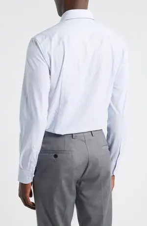 BOSS Hank Kent Slim Fit Performance Twill Dress Shirt - Light/pastel Blue