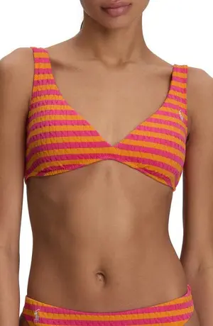 Polo Ralph Lauren Striped Bikini Top - Desert Pink Sail Ora