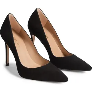 Black Suede Pointed Toe Pumps