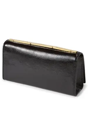 Veronica Beard Barre Patent Leather Clutch - Black