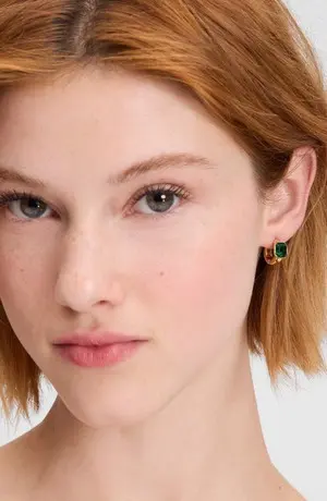 Kate Spade New York Asscher Huggie Hoop Earrings
