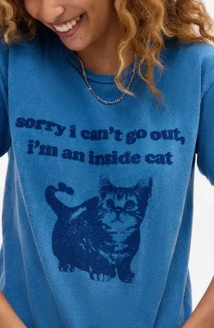 BDG URBAN OUTFITTERS Inside Cat Cotton Graphic T-shirt