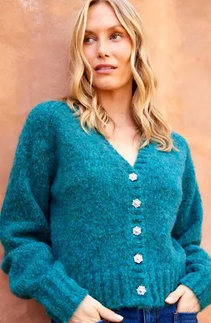 Karen Kane Pearl Button Cardigan