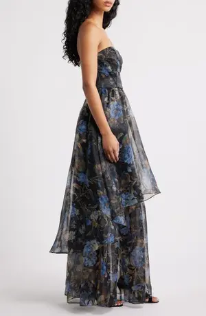 knee length dresses for ladies Bella Tiered Tulle Maxi Dress in Peachy Nude