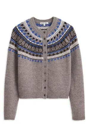 ALEX MILL Amina Fair Isle Wool-blend Cardigan