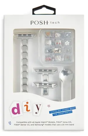 POSH TECH Diy Charm Stainless Steel Watchband - Silver