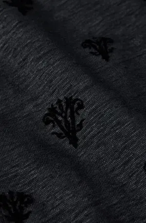 John Varvatos Anselmo Flocked Modal Knit Button-up Shirt