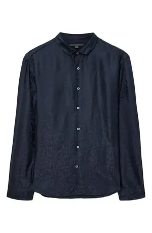 John Varvatos Orchard Abstract Jacquard Button-up Shirt - Thistle