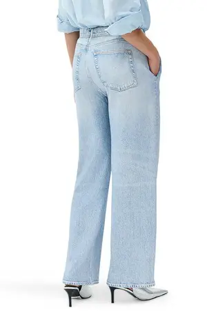Rag & Bone Rb Miramar Wide-leg Cotton Terry Sweatpants Jeans - Aria