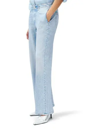 Rag & Bone Rb Miramar Wide-leg Cotton Terry Sweatpants Jeans - Aria