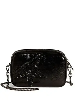 Golden Goose Star Mini Leather Crossbody Bag - Black