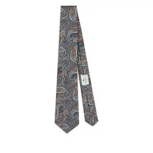 Etro Floral Paisley Jacquard Necktie - Brown/blue