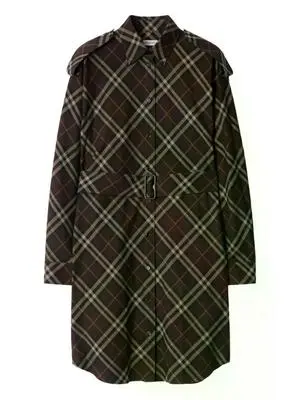 Burberry Check Cotton Flannel Shirt Dress