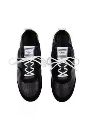 Chloé Kick Logo-patch Sneakers - Black