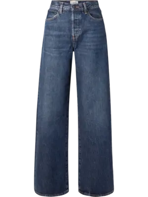 FRAME The Loose Low-rise Wide-leg Jeans - Blue