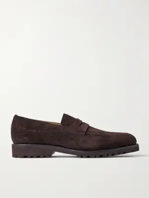 MAJORDOME M08 Suede Penny Loafers