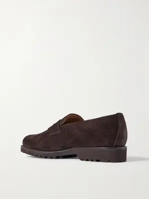 MAJORDOME M08 Suede Penny Loafers
